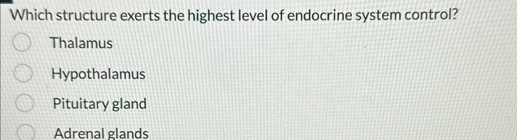 Solved Which structure exerts the highest level of endocrine | Chegg.com