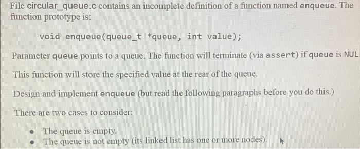 Solved File circular_queue.c contains an incomplete | Chegg.com