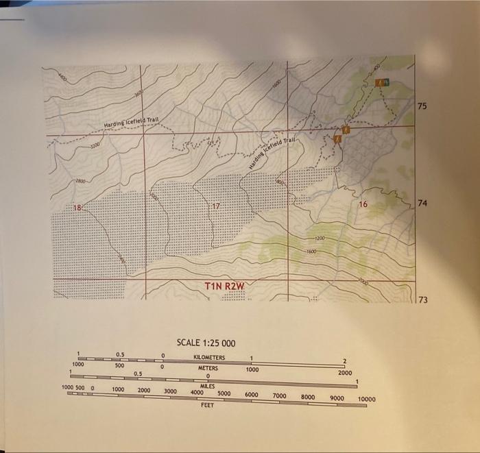 Solved E. Questions about the topo map 1. What is the scale | Chegg.com