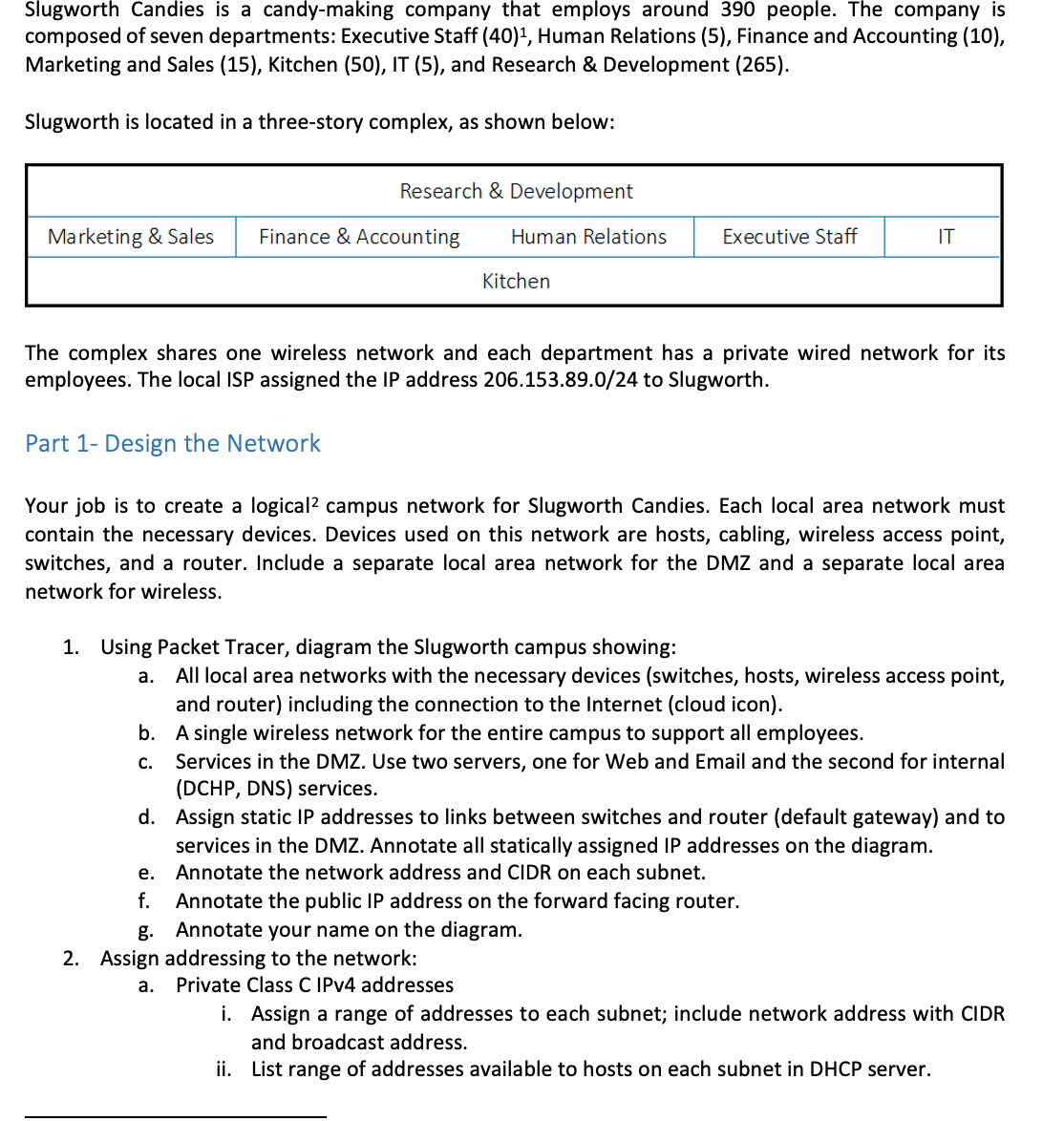 Solved Slugworth Candies is a candy-making company that | Chegg.com