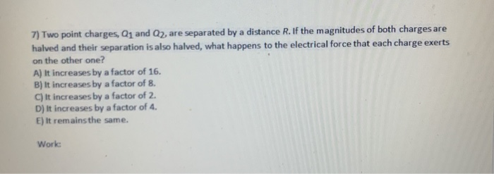 Solved: 7) Two Point Charges, Q1 And Q2, Are Separated By ... | Chegg.com