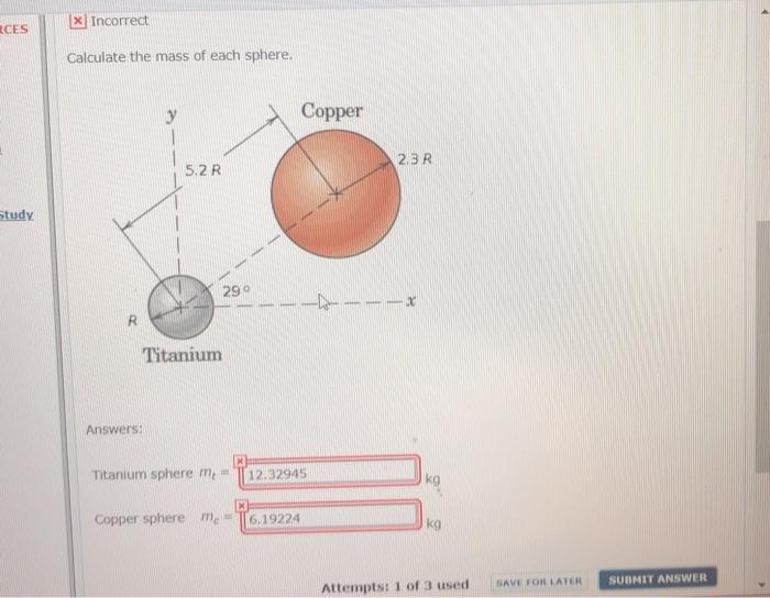 Solved Two uniform spheres are positioned as shown. | Chegg.com