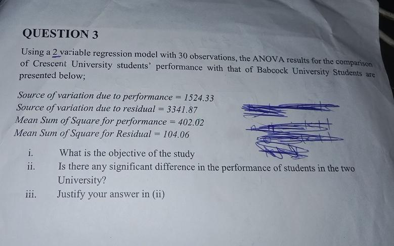 Solved Question 3using A 2 ﻿variable Regression Model With 7704