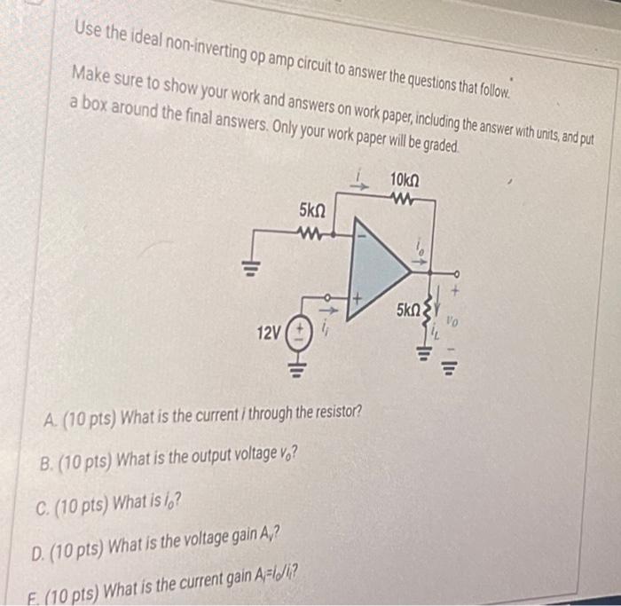 Solved Use the ideal non-inverting op amp circuit to answer | Chegg.com