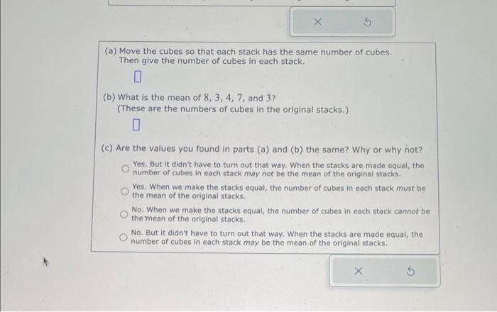 Solved Five stacks of cubes are given below. The numbers of | Chegg.com