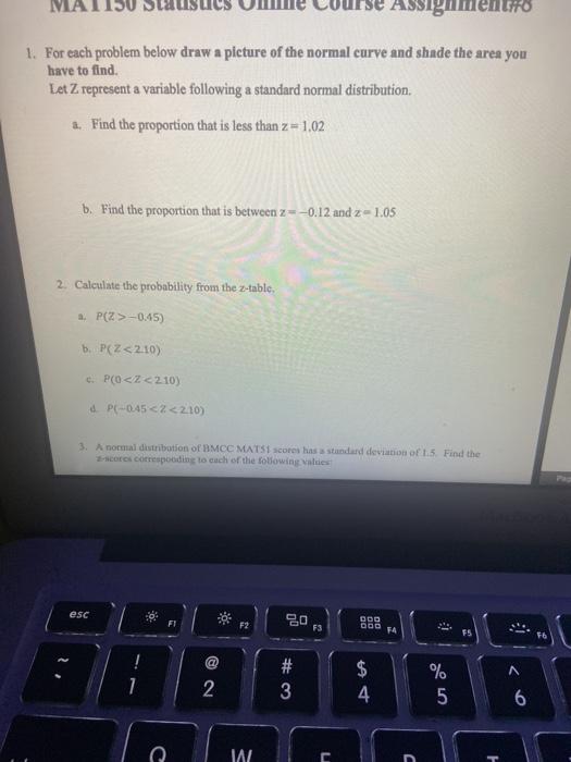 Solved Assign To 1. For each problem below draw a picture of | Chegg.com