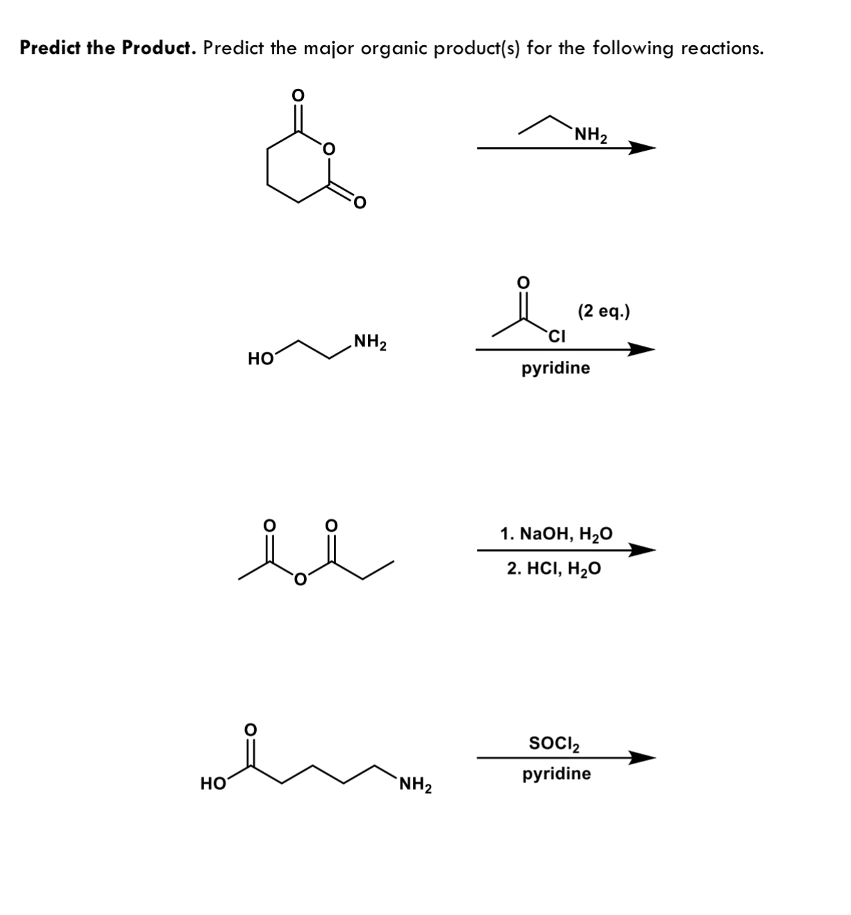 Solved Predict the Product. Predict the major organic | Chegg.com