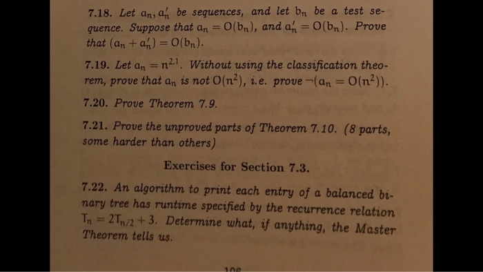 Solved CHAPTER 7. SEQUENCES AND RECURRENCES 7.11. Carefully | Chegg.com