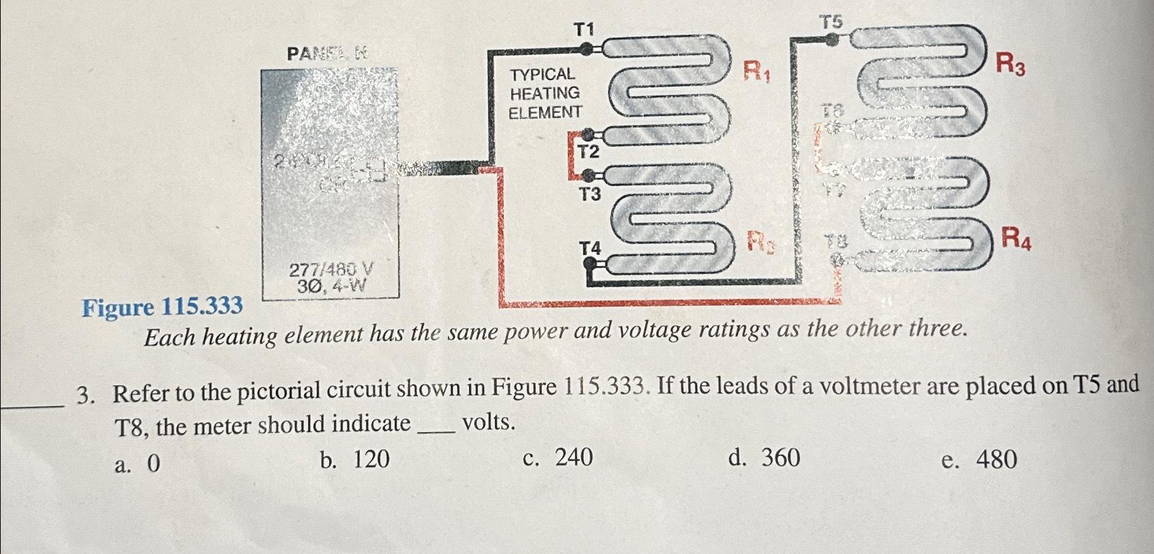 Solved Each heating element has the same power and voltage | Chegg.com
