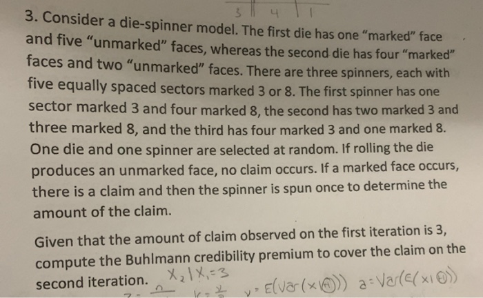 3 | 4 11 3. Consider a die-spinner model. The first | Chegg.com
