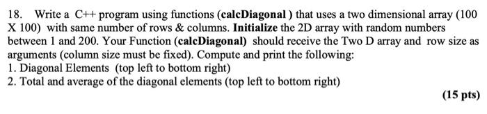 Solved 18. Write a C++ program using functions | Chegg.com