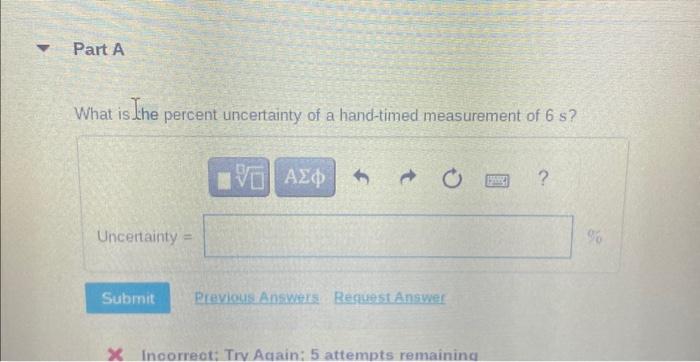 Solved Time intervals measured with a physical stopwatch | Chegg.com