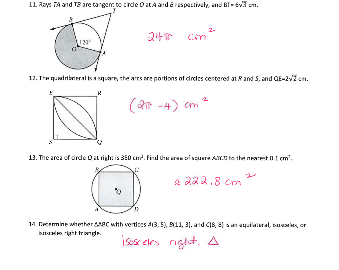 please solve 11-14. ﻿answer key is provided. work is | Chegg.com