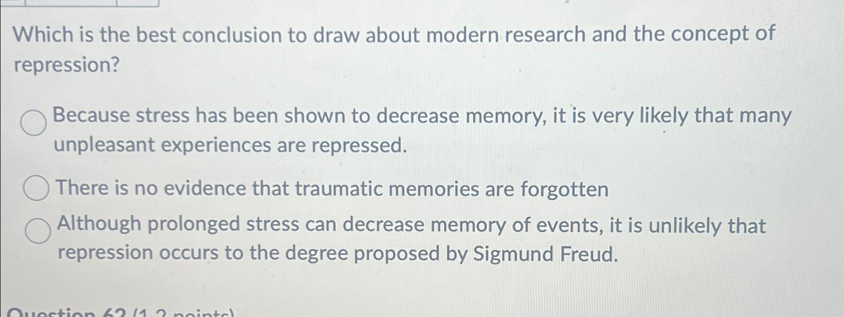 Solved Which is the best conclusion to draw about modern | Chegg.com