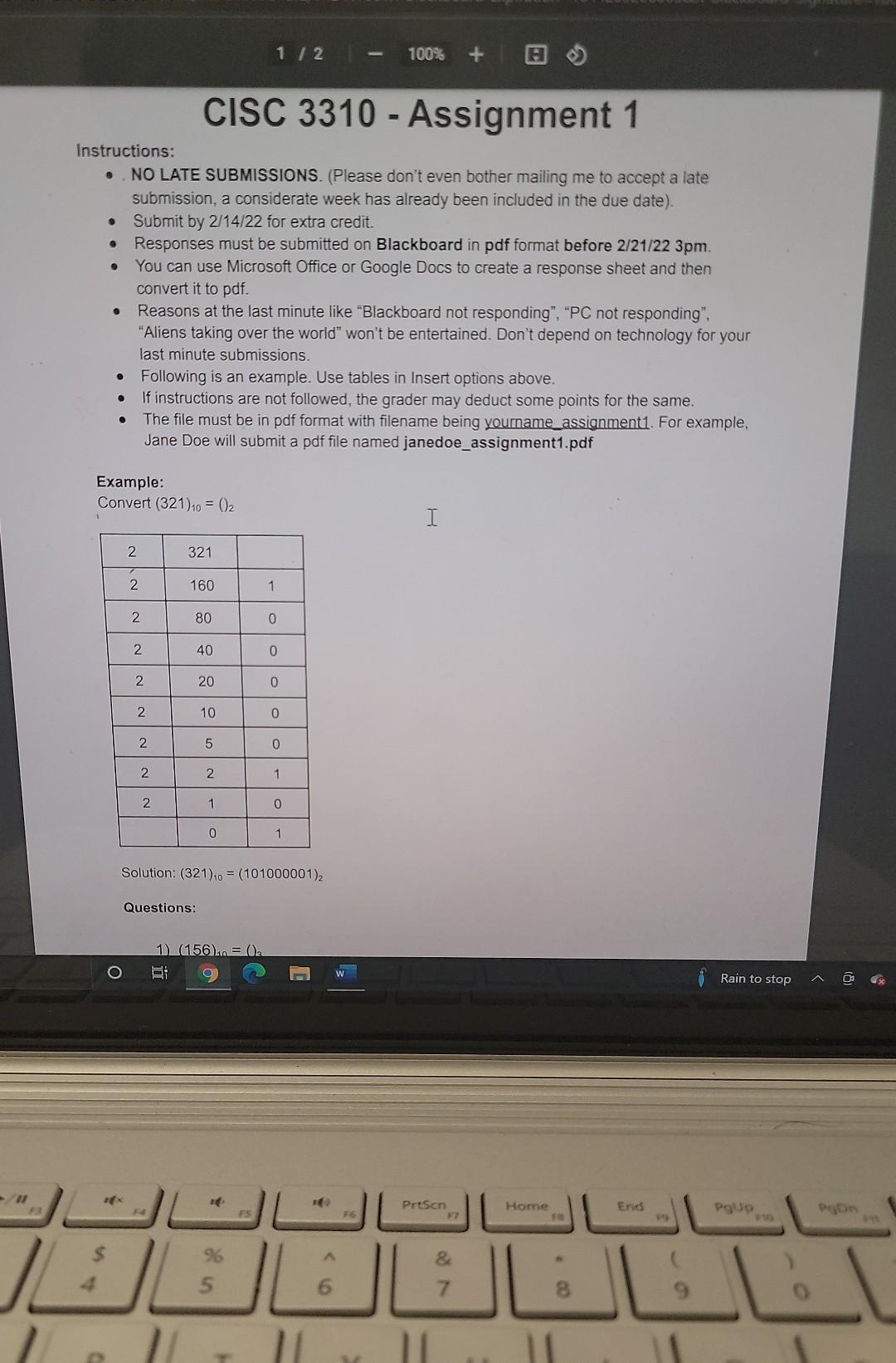 Solved 1 / 2 100% + CISC 3310 - Assignment 1 . . | Chegg.com
