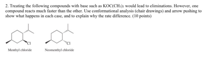 Solved 2. Treating the following compounds with base such as | Chegg.com