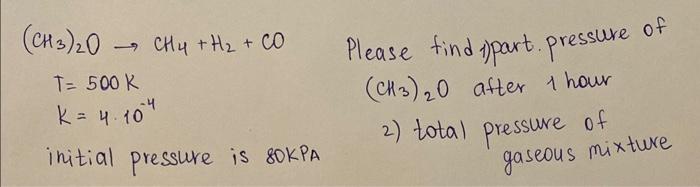 [Solved]: ( left( mathrm{CH}_{3} right)_{2} mathrm{O}