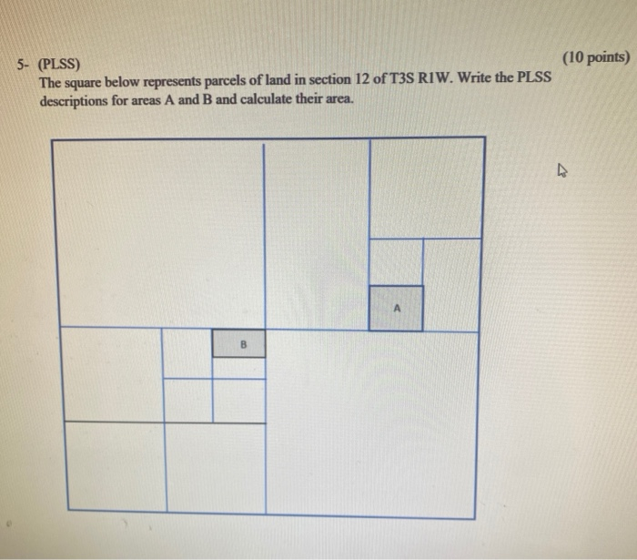 Solved (10 points) 5- (PLSS) The square below represents | Chegg.com