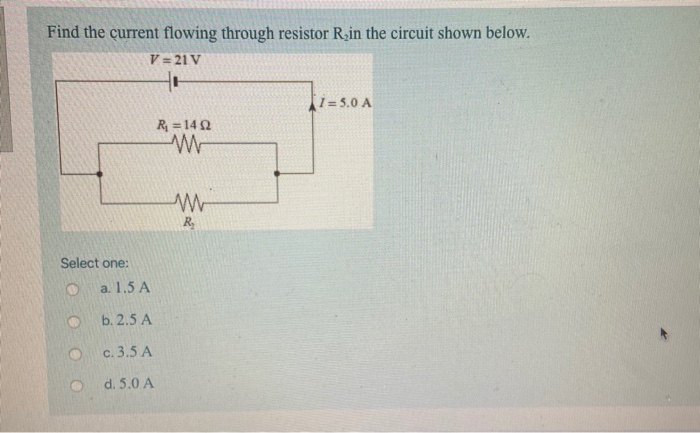 Solved Find the current flowing through the resistor R2 in | Chegg.com