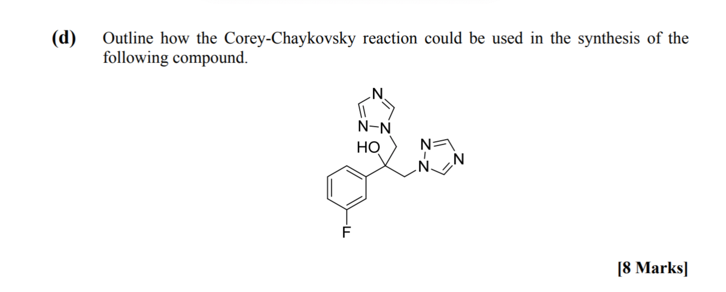 Solved (d) ﻿Outline how the Corey-Chaykovsky reaction could | Chegg.com