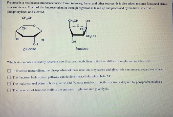 Solved Fructose is a ketohexose monosaccharide found in | Chegg.com