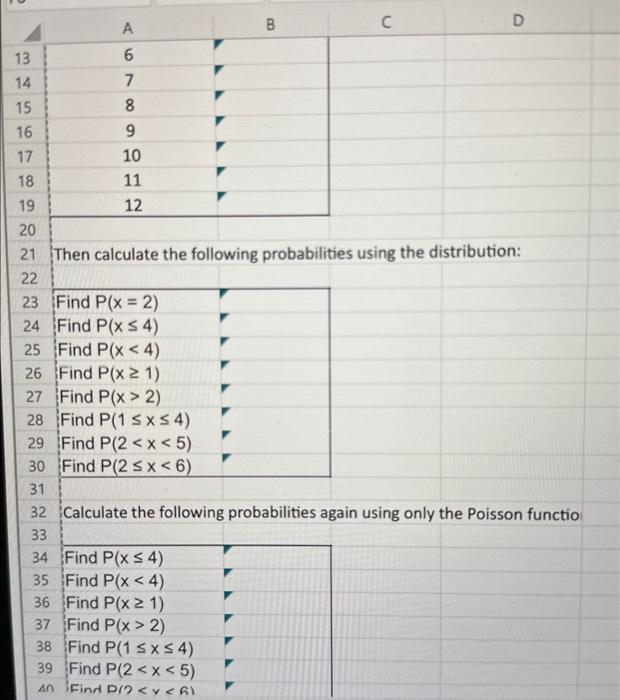 Solved Then calculate the following probabilities using the | Chegg.com