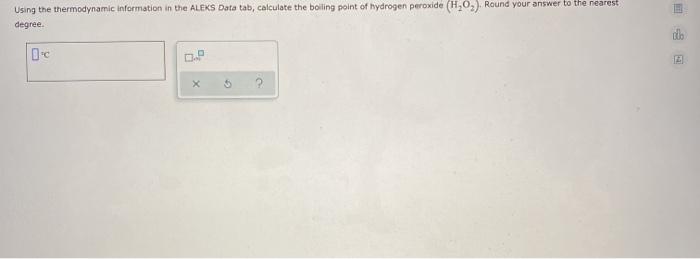 Solved Using the thermodynamic Information in the ALEKS Data | Chegg.com