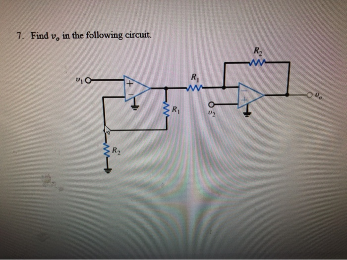 Solved 7. Find v, in the following circuit. 00 | Chegg.com