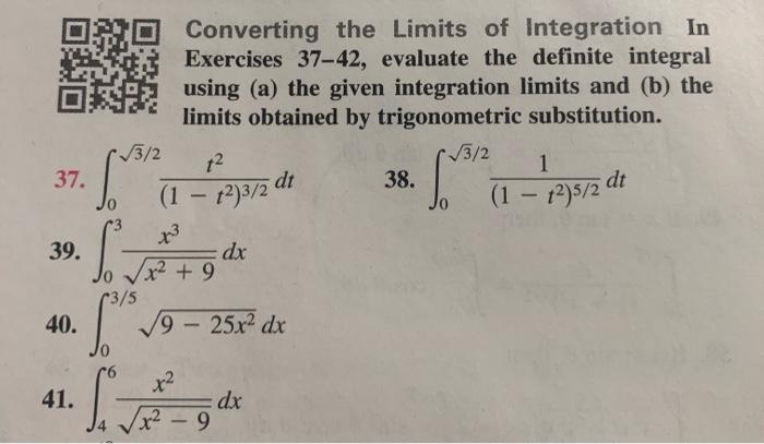 Solved Converting the Limits of Integration In St Exercises | Chegg.com