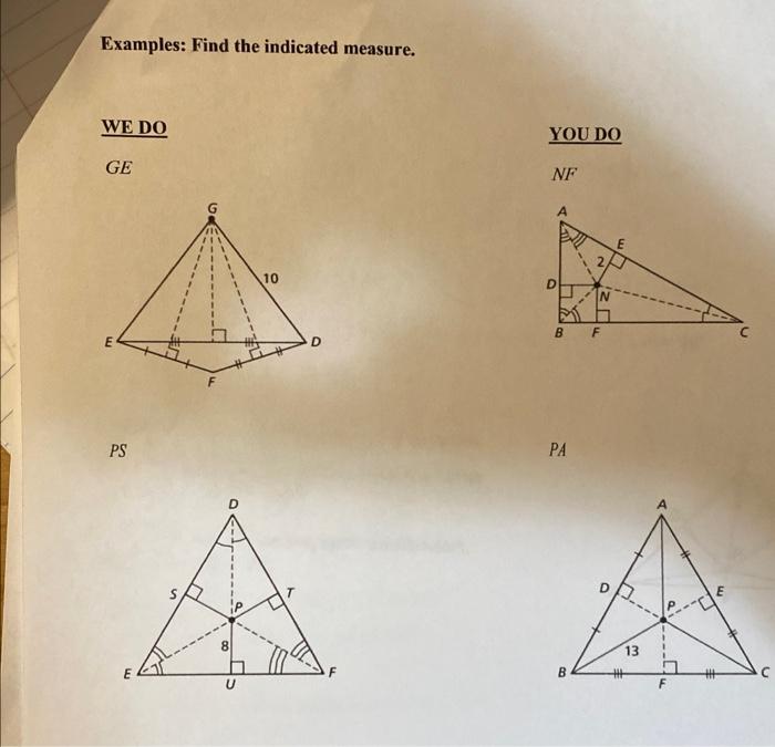 Solved Examples: Find the indicated measure. | Chegg.com