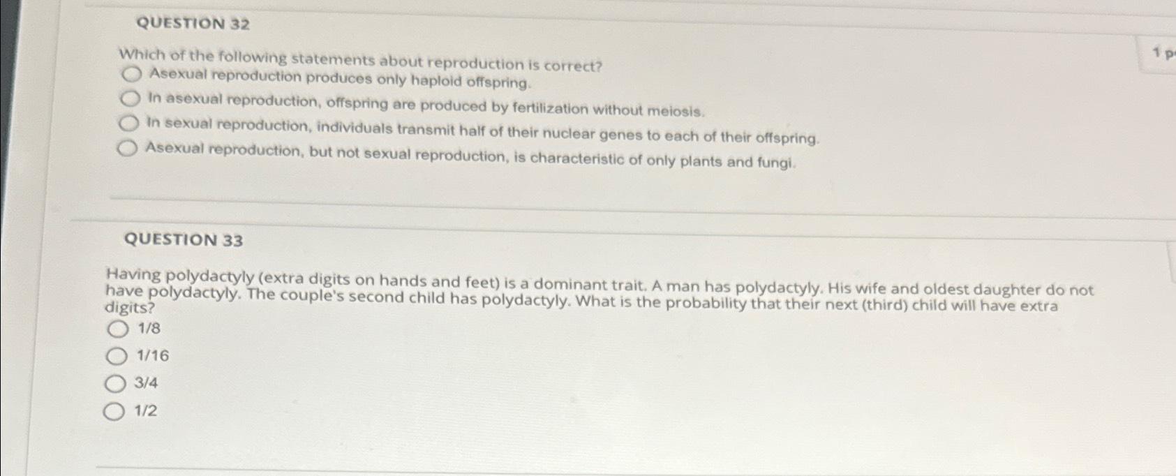 Solved QUESTION 32Which of the following statements about | Chegg.com