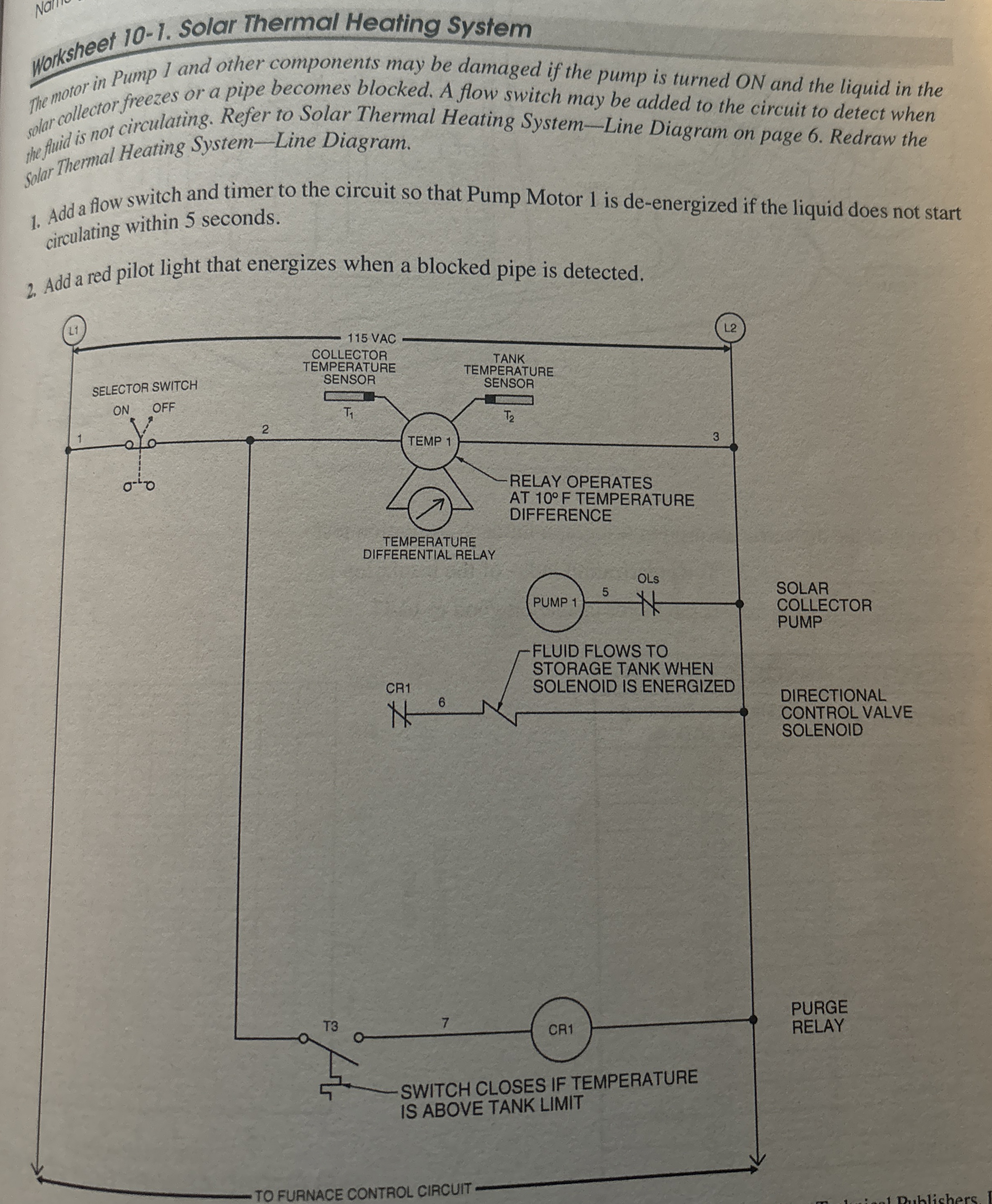 Solved Please draw the following:Add a flow switch and timer | Chegg.com