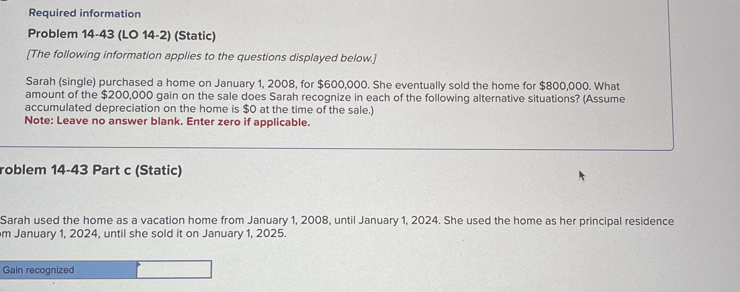 Solved Required informationProblem 14-43 (LO | Chegg.com
