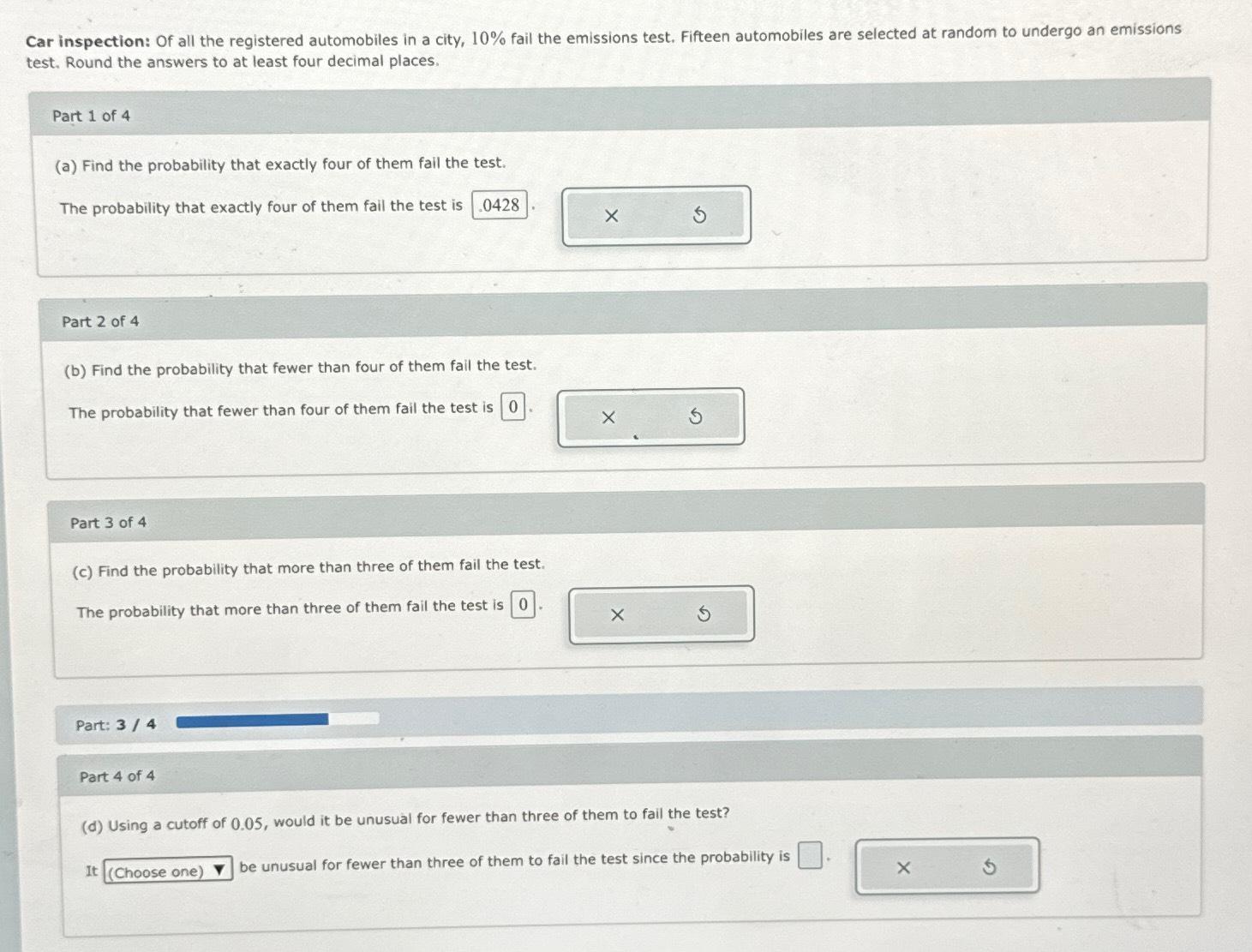 Solved Car inspection | Chegg.com