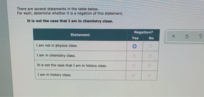 Solved There are several statements in the table below. For | Chegg.com