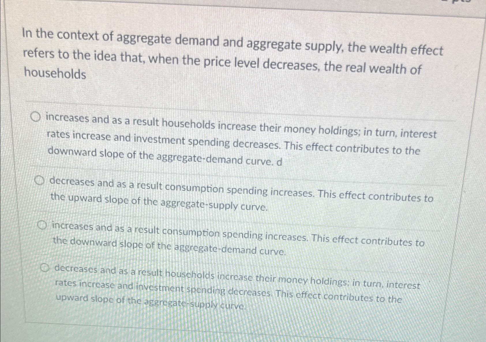 Solved In the context of aggregate demand and aggregate | Chegg.com