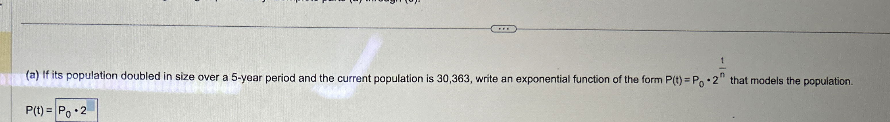 Solved (a) ﻿If its population doubled in size over a 5 -year | Chegg.com