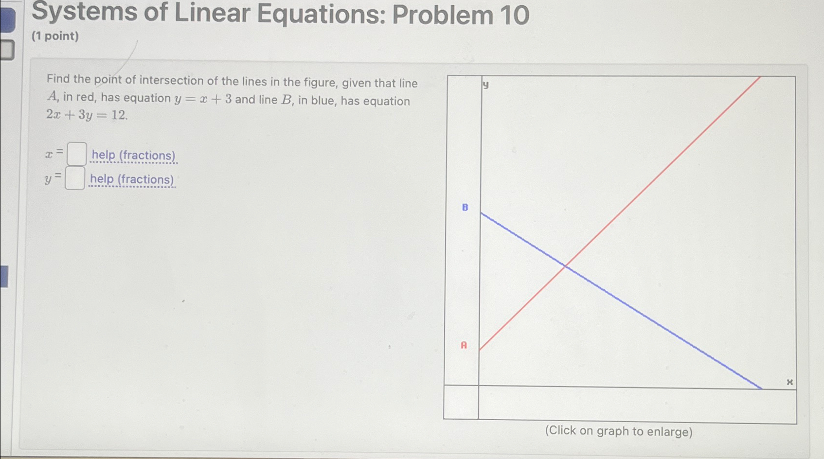 Solved Systems of Linear Equations: Problem 10(1 ﻿point)Find | Chegg.com