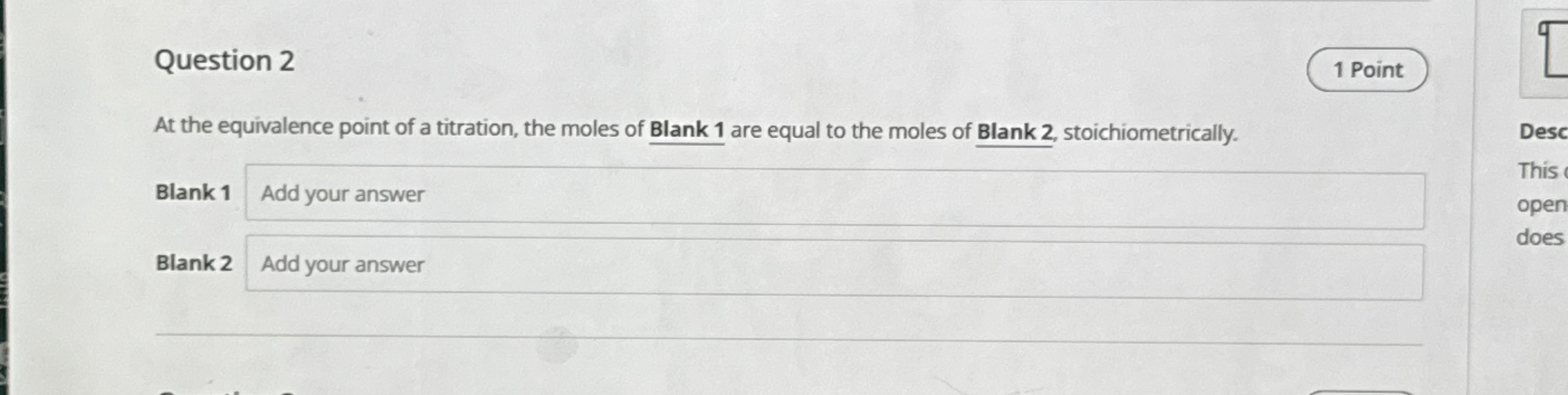 Solved Question 21 ﻿PointAt the equivalence point of a | Chegg.com