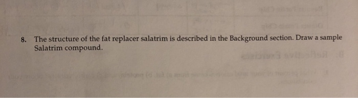 Solved The structure of the fat replacer salatrim is | Chegg.com