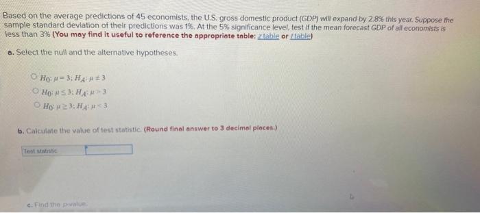 Solved Based on the average predictions of 45 economists, | Chegg.com