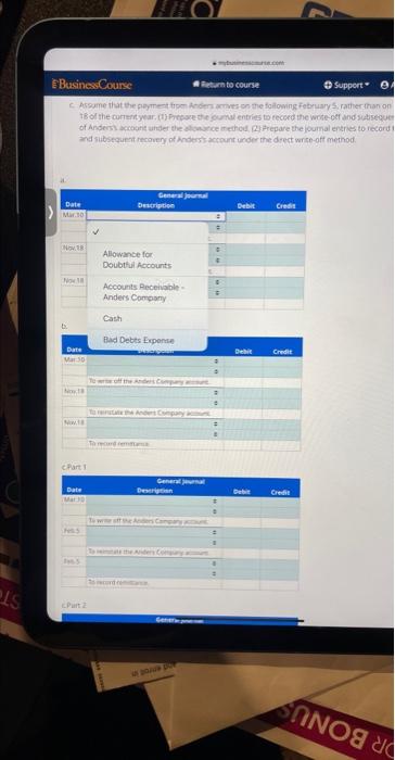 Solved Allowance Method versus Direct Write-Off Method On | Chegg.com Solved Allowance Method versus Direct Write-Off Method On | Chegg.com