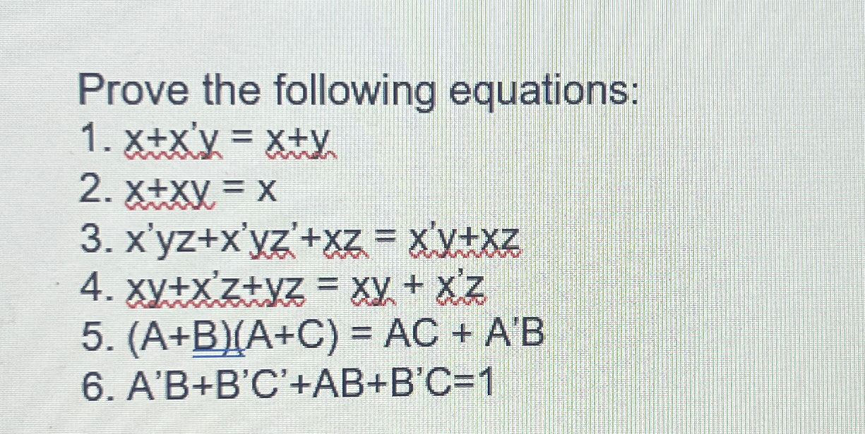 Prove the following | Chegg.com