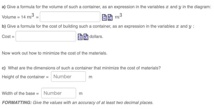Solved We are looking to build an open rectangular | Chegg.com
