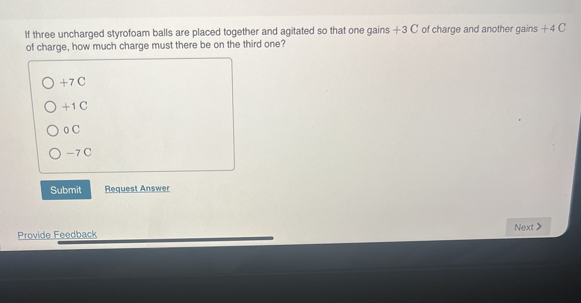 If three uncharged styrofoam balls are placed | Chegg.com