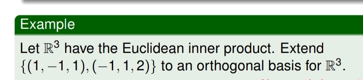 Solved ExampleLet R3 ﻿have the Euclidean inner product. | Chegg.com