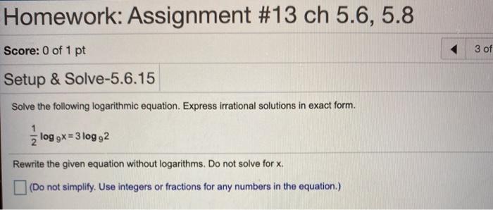 Solved Homework Assignment 13 Ch 5 6 5 8 Score 0 Of 1 Pt