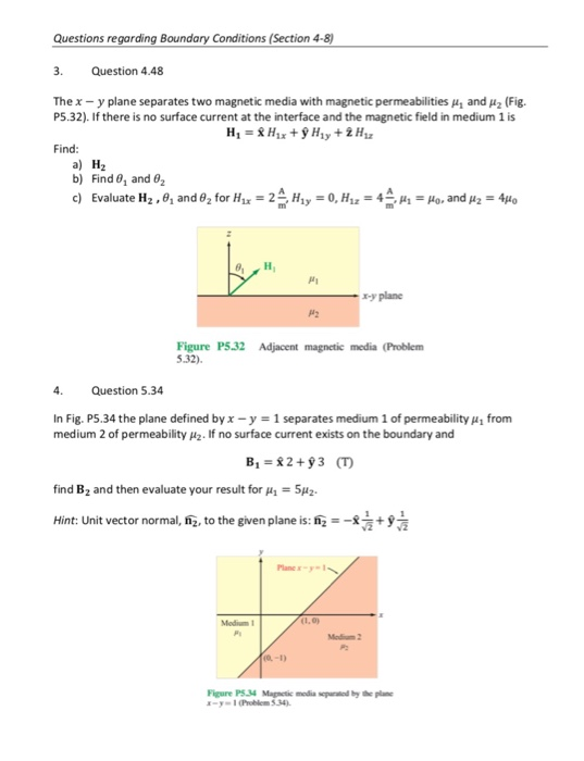 Solved Questions regarding Boundary Conditions (Section 4-8) | Chegg.com