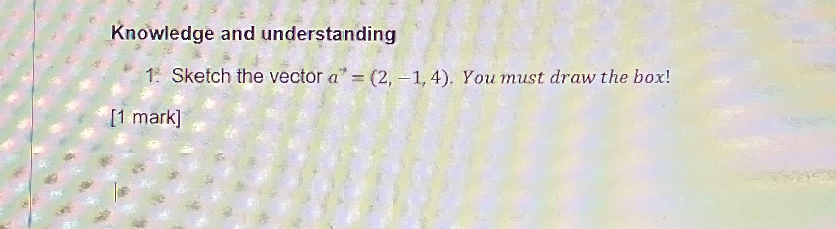 Solved Knowledge and understandingSketch the vector | Chegg.com