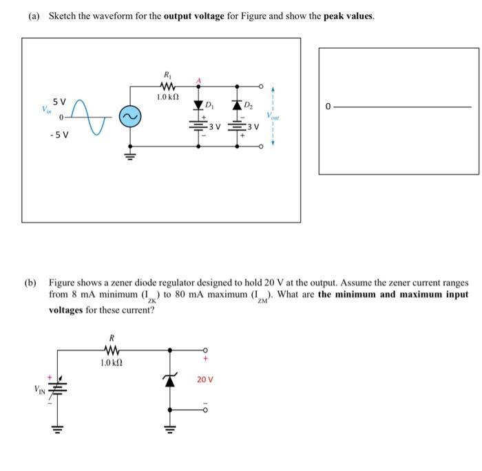Solved (a) Sketch the waveform for the output voltage for | Chegg.com